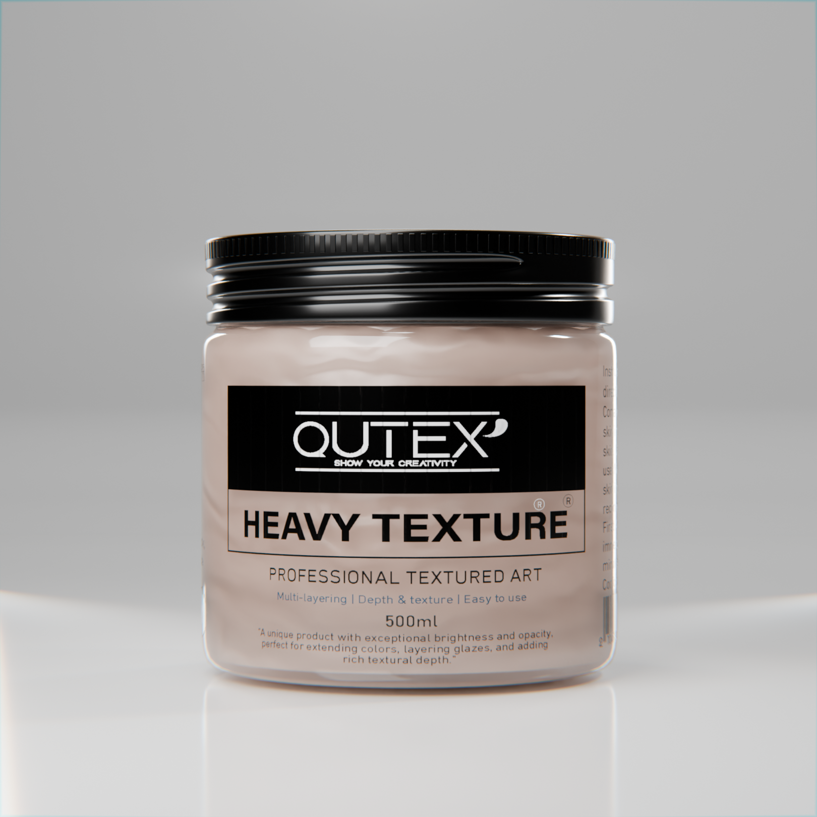 Light Pink Heavy Texture – Vibrant 3D Texture Medium – Qutex